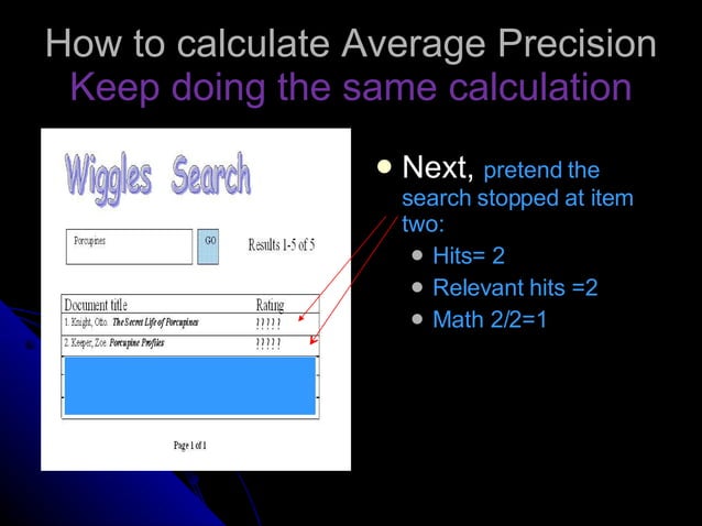 Calculating precision | PPT