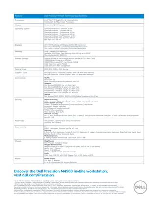 Precision m4500-specsheet | PDF