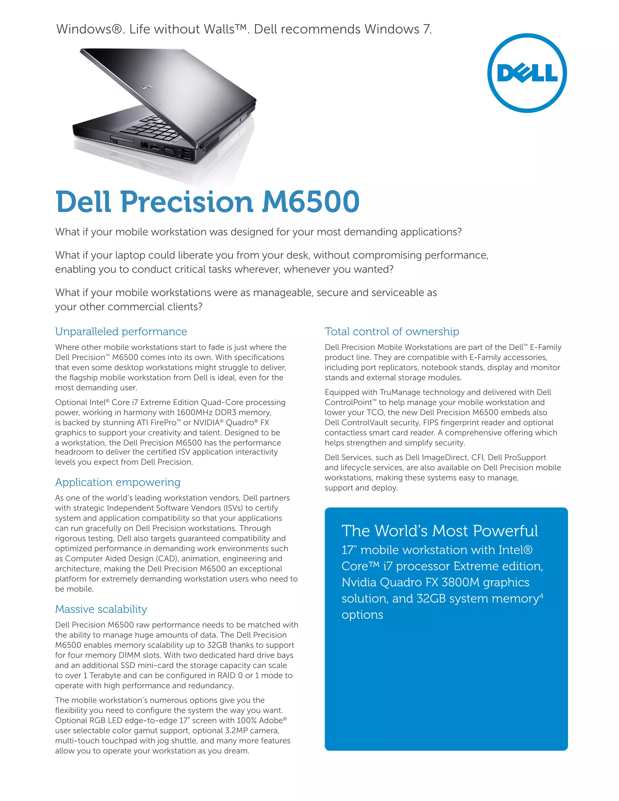 Precision m6500-spec-sheet | PDF