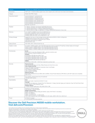 Precision m6500-spec-sheet | PDF
