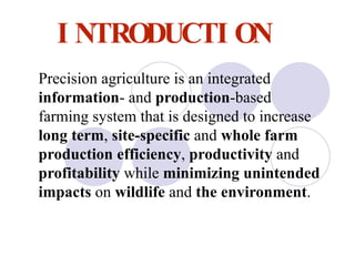 PRECISION AGRICULTURE | PPT