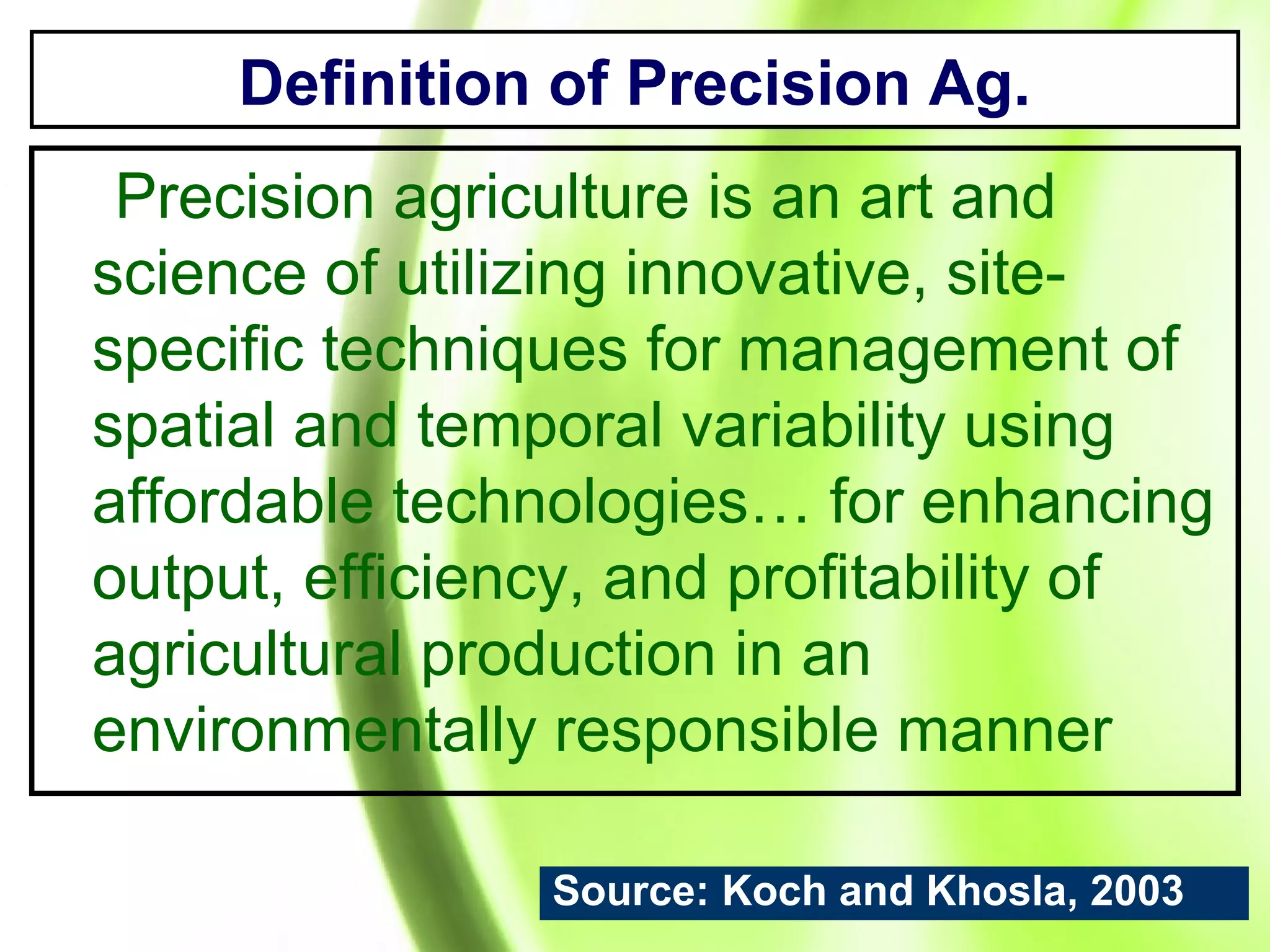 Precision agriculture in relation to nutrient management by Dr. Tarik Mitran | PPT