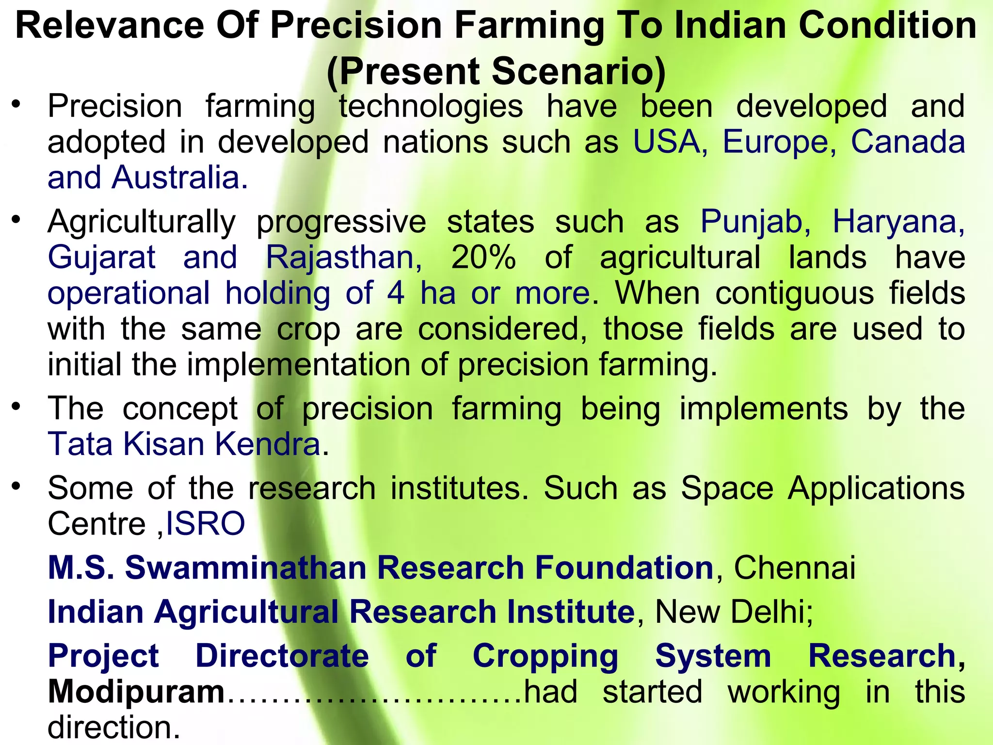 Precision agriculture in relation to nutrient management by Dr. Tarik Mitran | PPT