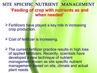 Precision agriculture in relation to nutrient management by Dr. Tarik ...