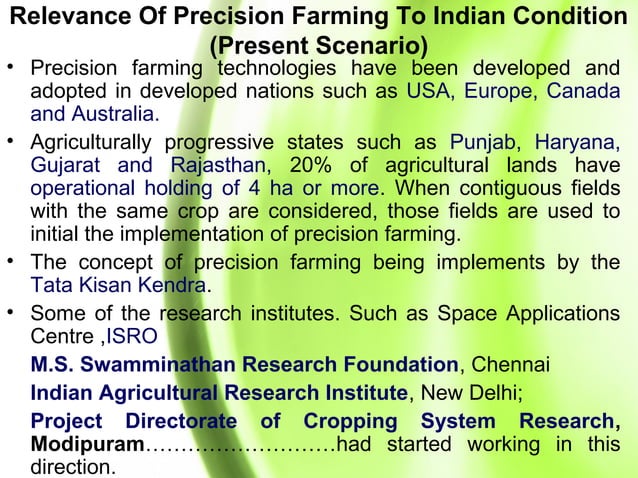 Precision agriculture in relation to nutrient management by Dr. Tarik ...
