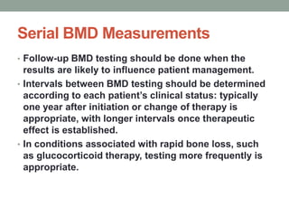 Precision and follow up scans in bone densitometry | PPTX