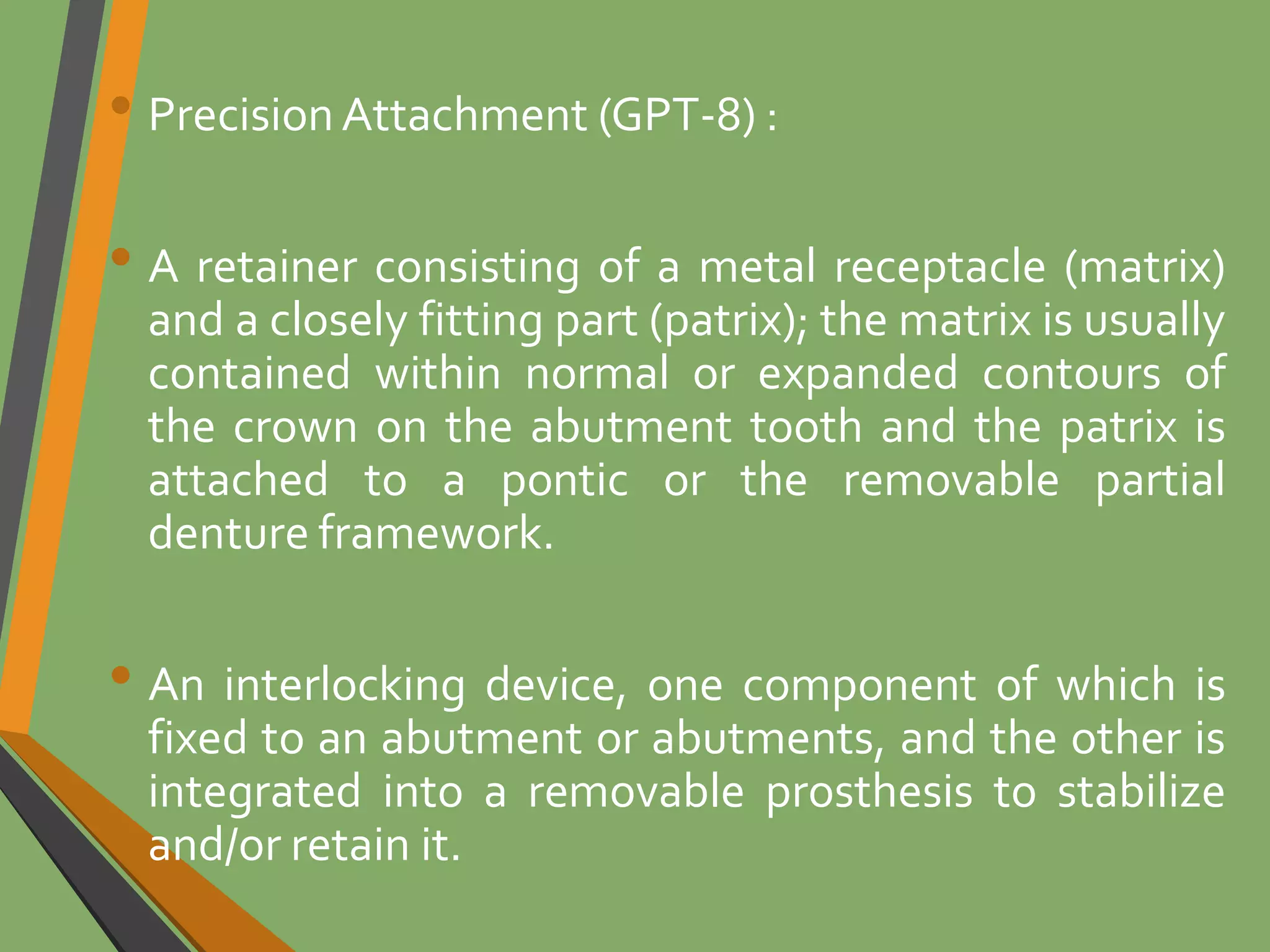 Precision attachments | PDF