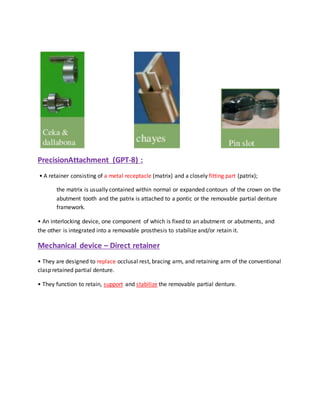 Precision attachments | DOCX