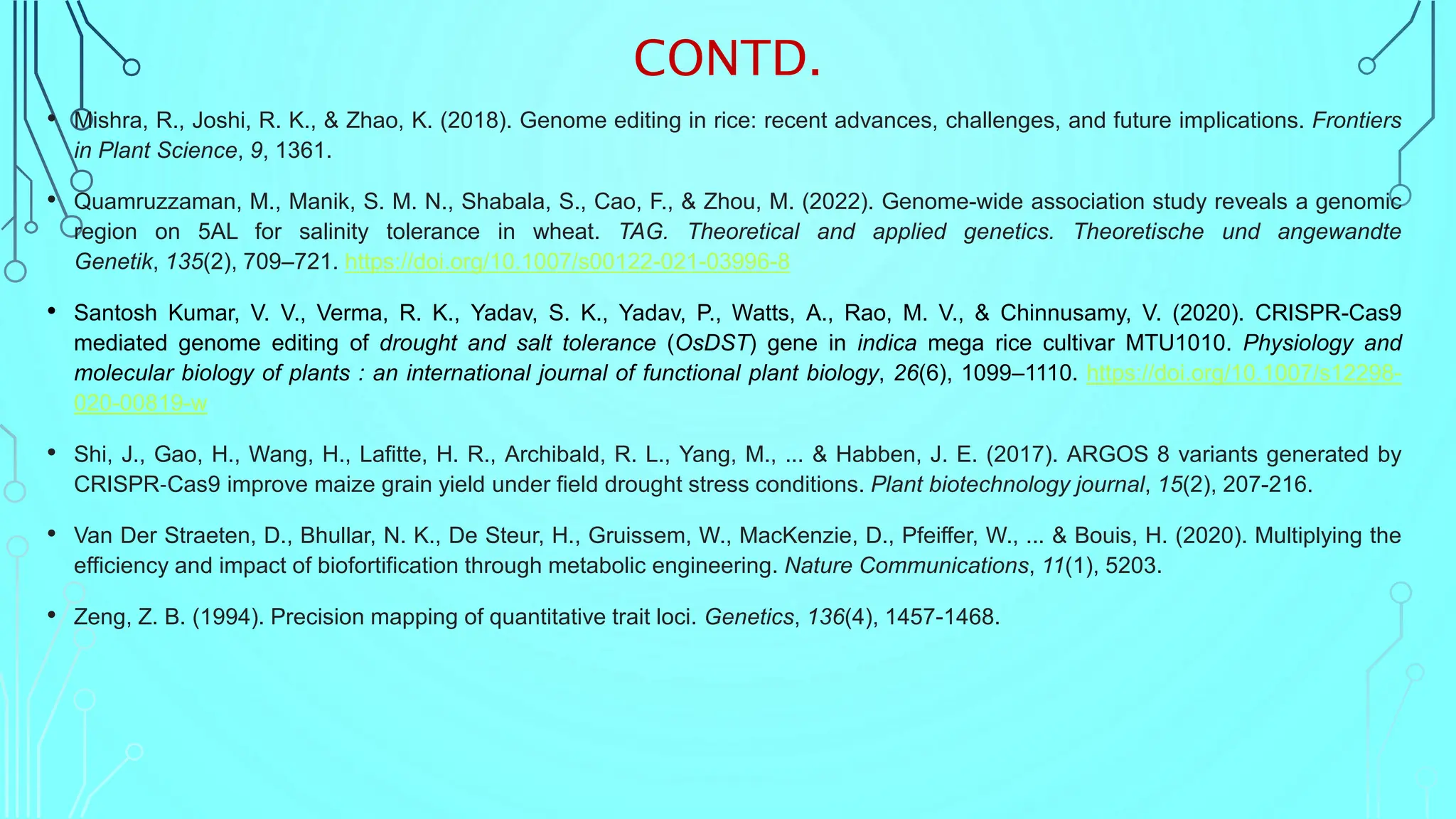 Precision Breeding for Climate-Smart Crops - Integrating Genome Editing ...