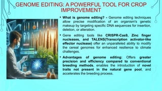 Precision Breeding for Climate-Smart Crops - Integrating Genome Editing ...