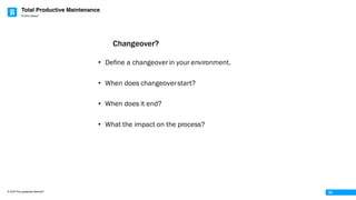 TPM PRECISION CHANGEOVERS | PDF | Business | Business and Finance