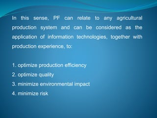 Precision farming | PPT | Agriculture | Industries