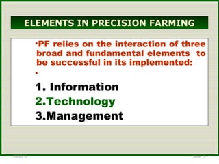 Precision farming 1 | PPT | Agriculture | Industries