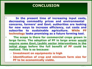 Precision farming 1 | PPT | Agriculture | Industries