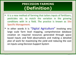 Precision farming 1 | PPT | Agriculture | Industries