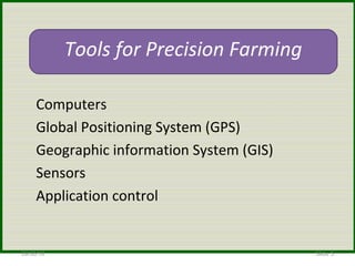 Precision farming 1 | PPT | Agriculture | Industries