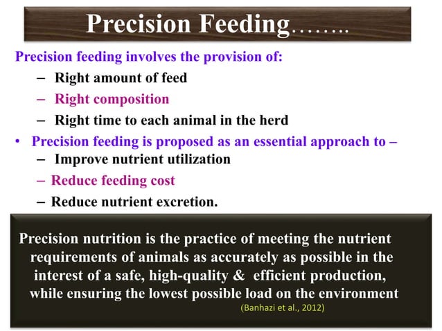 Precision feeding in livestock | PPTX | Agriculture | Industries