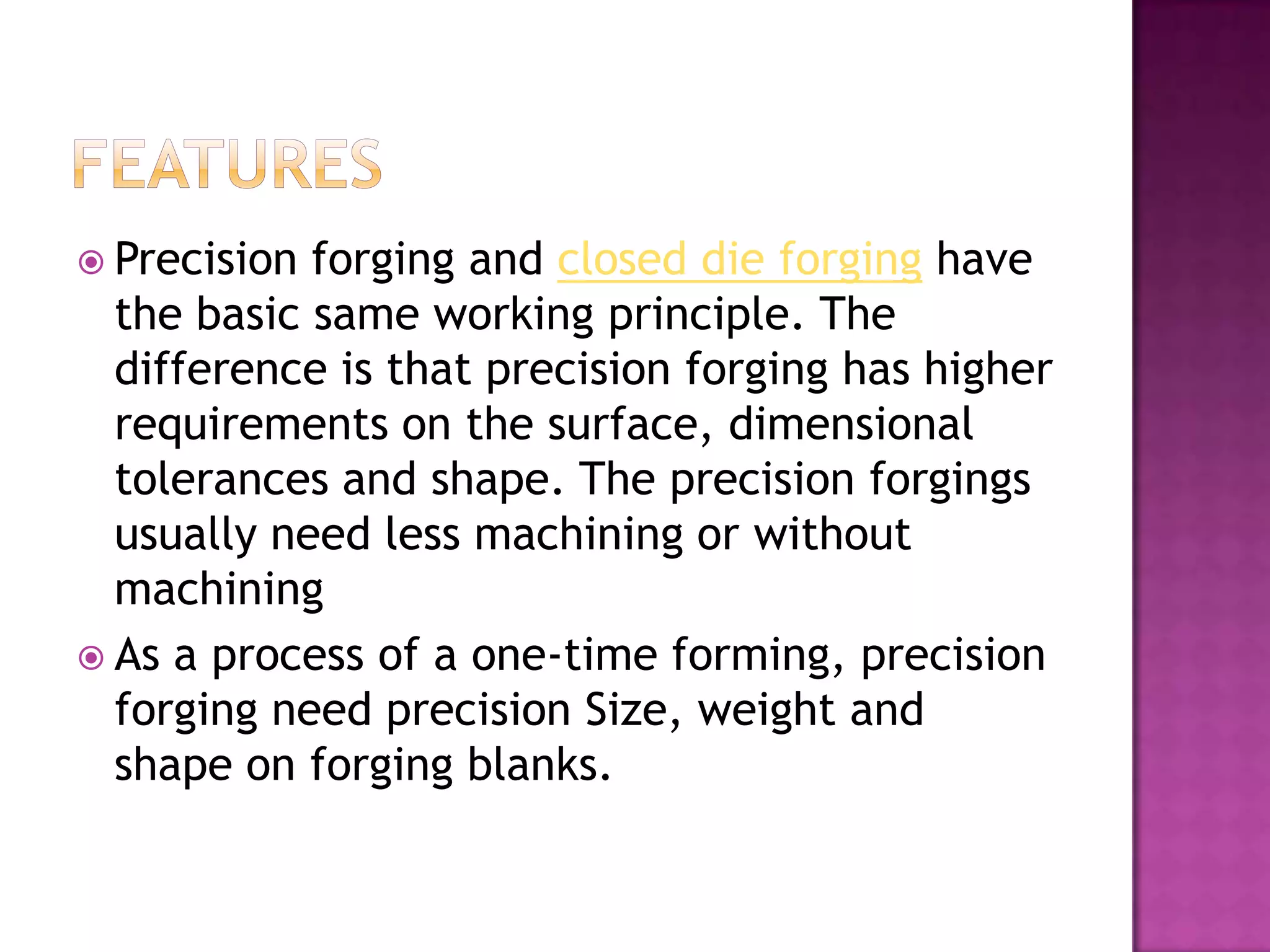 Precision forging | PPTX