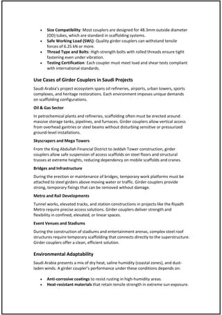 Precision in Steel and The Role of Girder Couplers in Saudi Arabia’s ...