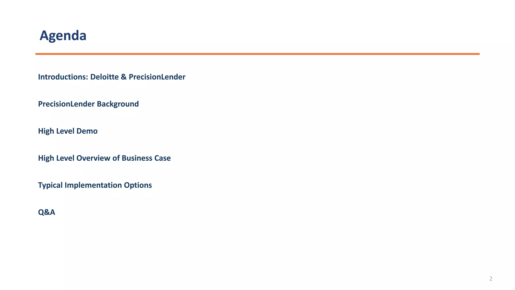 PrecisionLender Overview Deck - Deloitte | PDF
