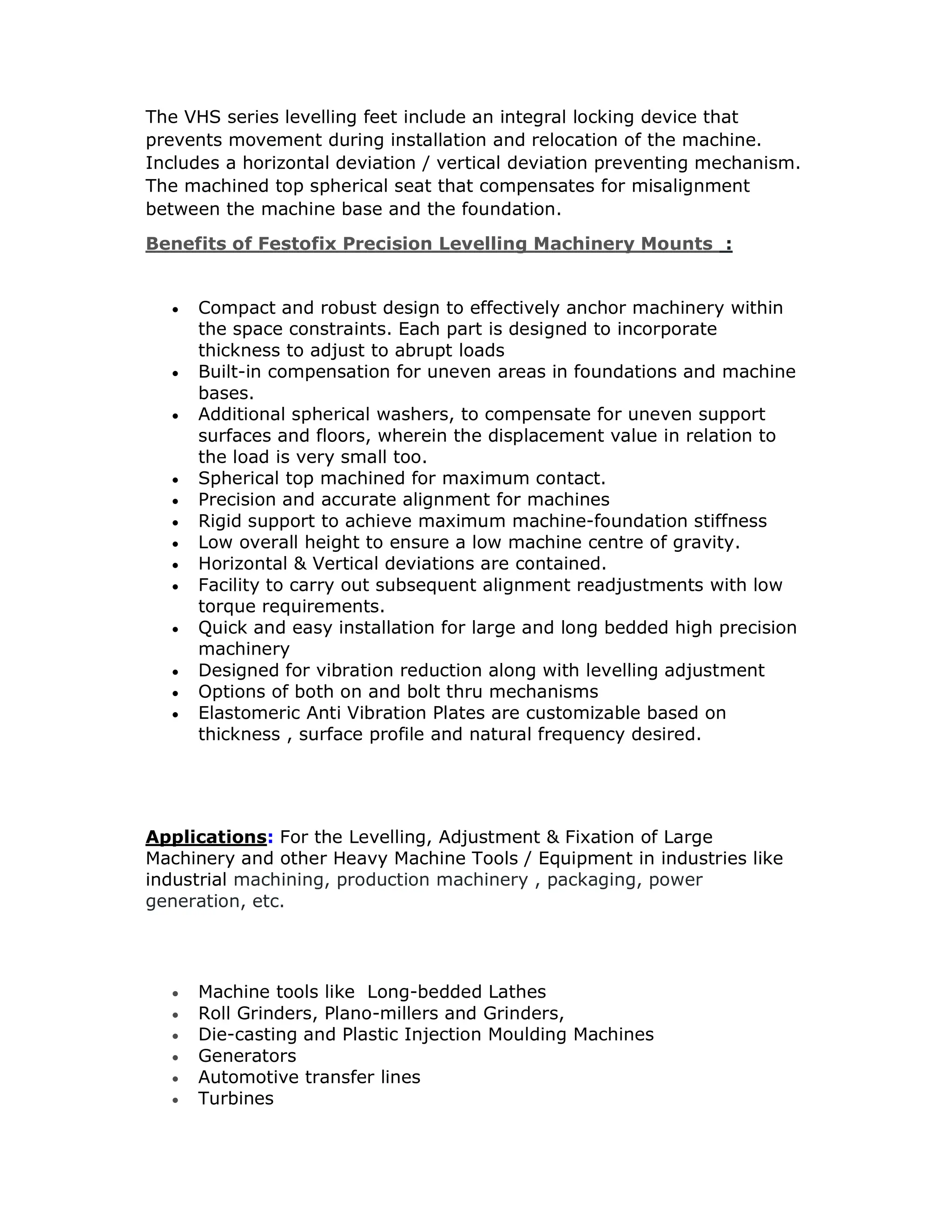 Precision Levelling Mounts- Achieve Perfect Stability for Heavy ...