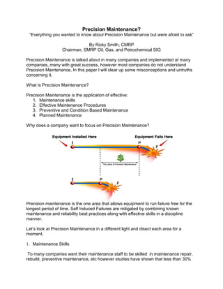 Precision Maintenance | PDF | Business | Business and Finance