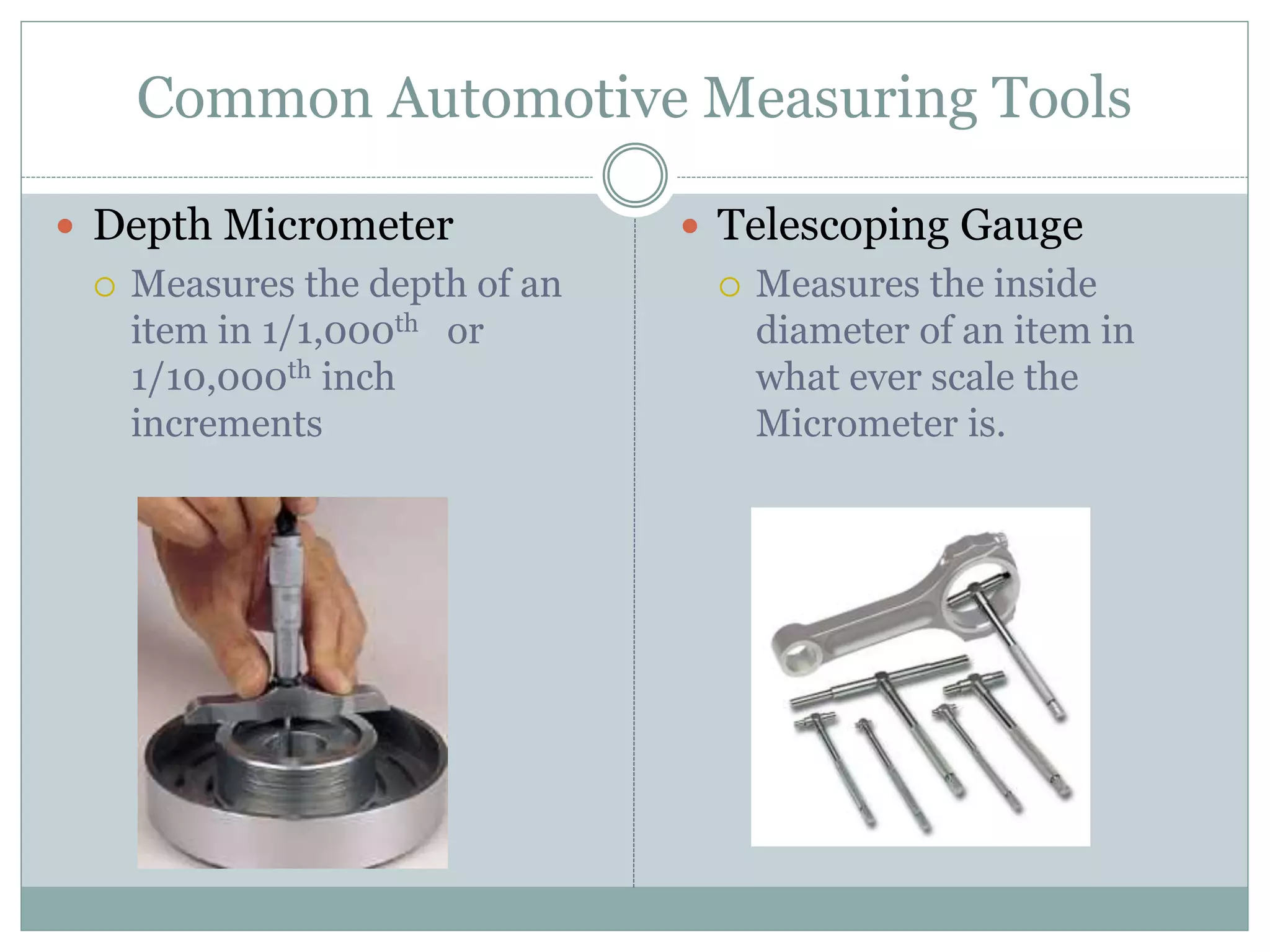 Precision measuring tools | PPTX