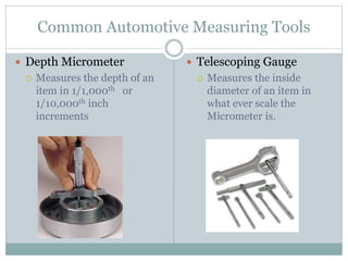 Precision measuring tools | PPTX