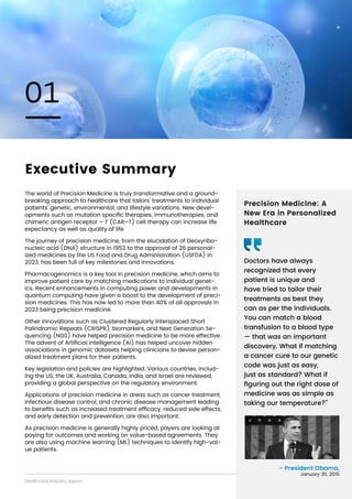 Precision Medicine Healthcare Research Report | PDF