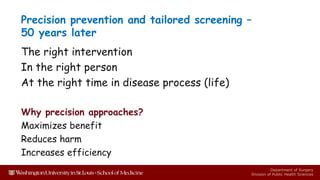 Precision prevention and tailored screening public | PPT