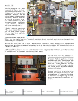 Precision Products Brochure Pages 1 4 | PDF