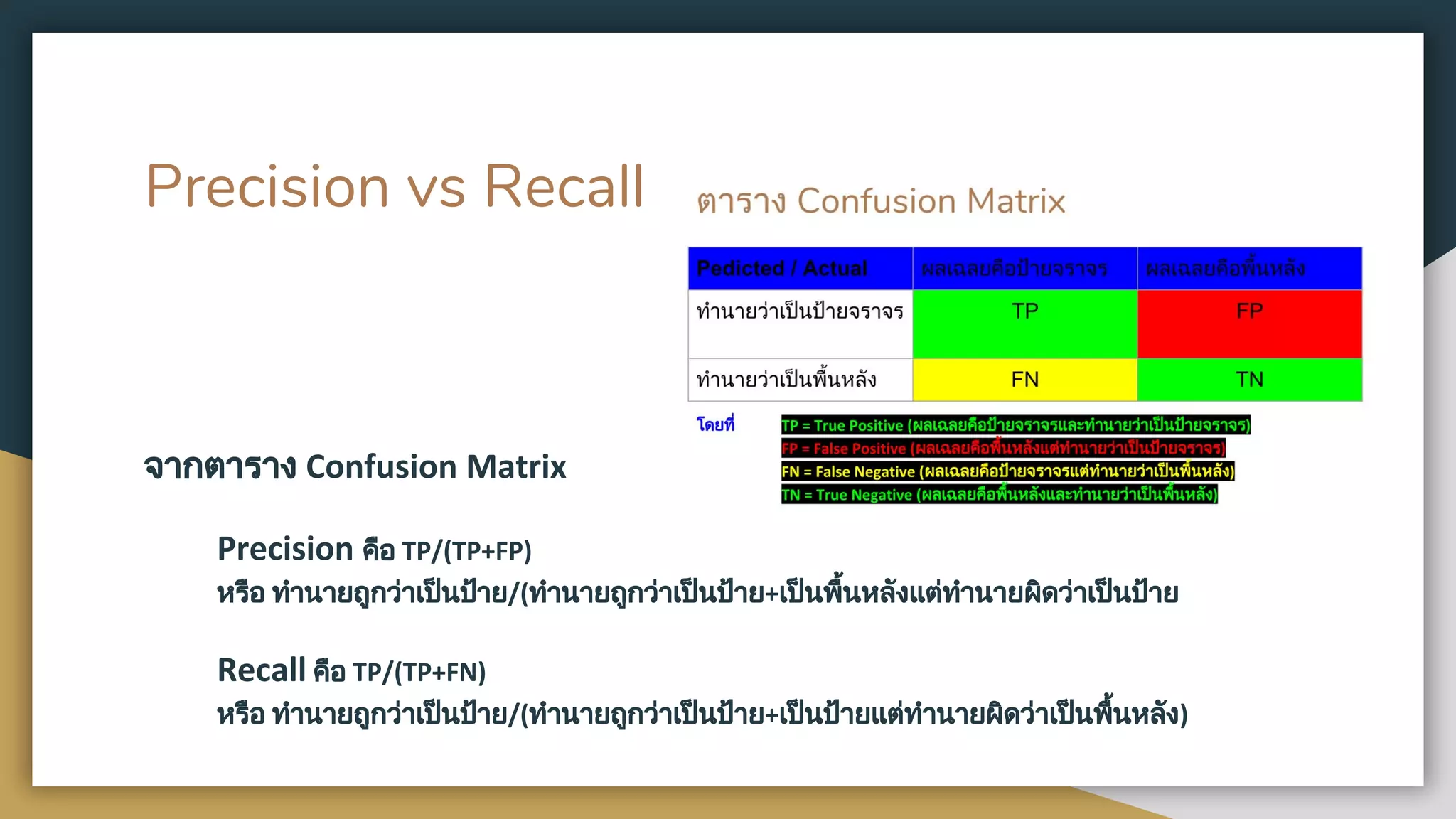 อธิบาย Precision vs Recall แบบง่ายๆ | PDF