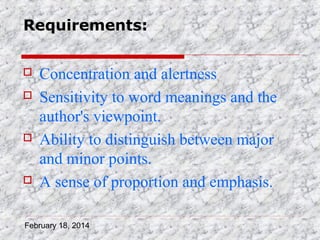 Precis (or summary) | PPT