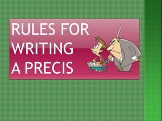 precis writing. | PPT