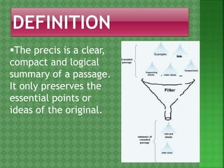 precis writing. | PPT