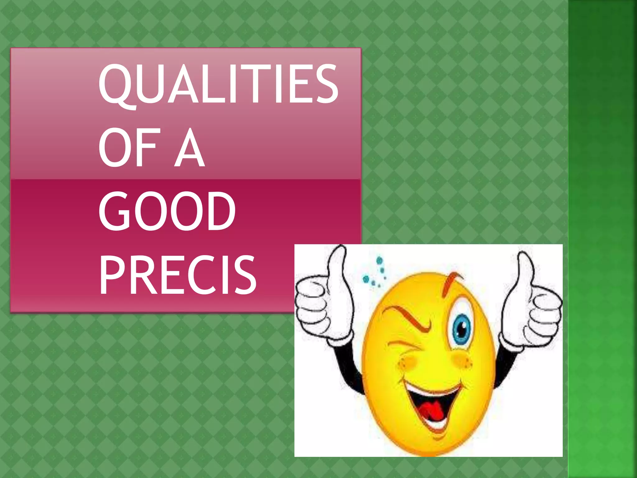 Precis writing | PPTX