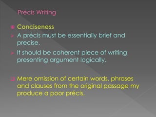 Precis writing | PPTX