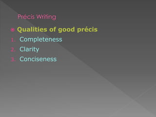 Precis writing | PPTX