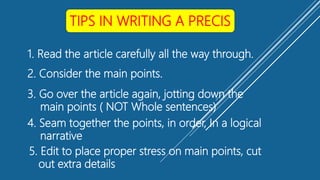 EAPP Precis Writing | PPTX