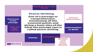 precis writing.pptx English for business | PPTX