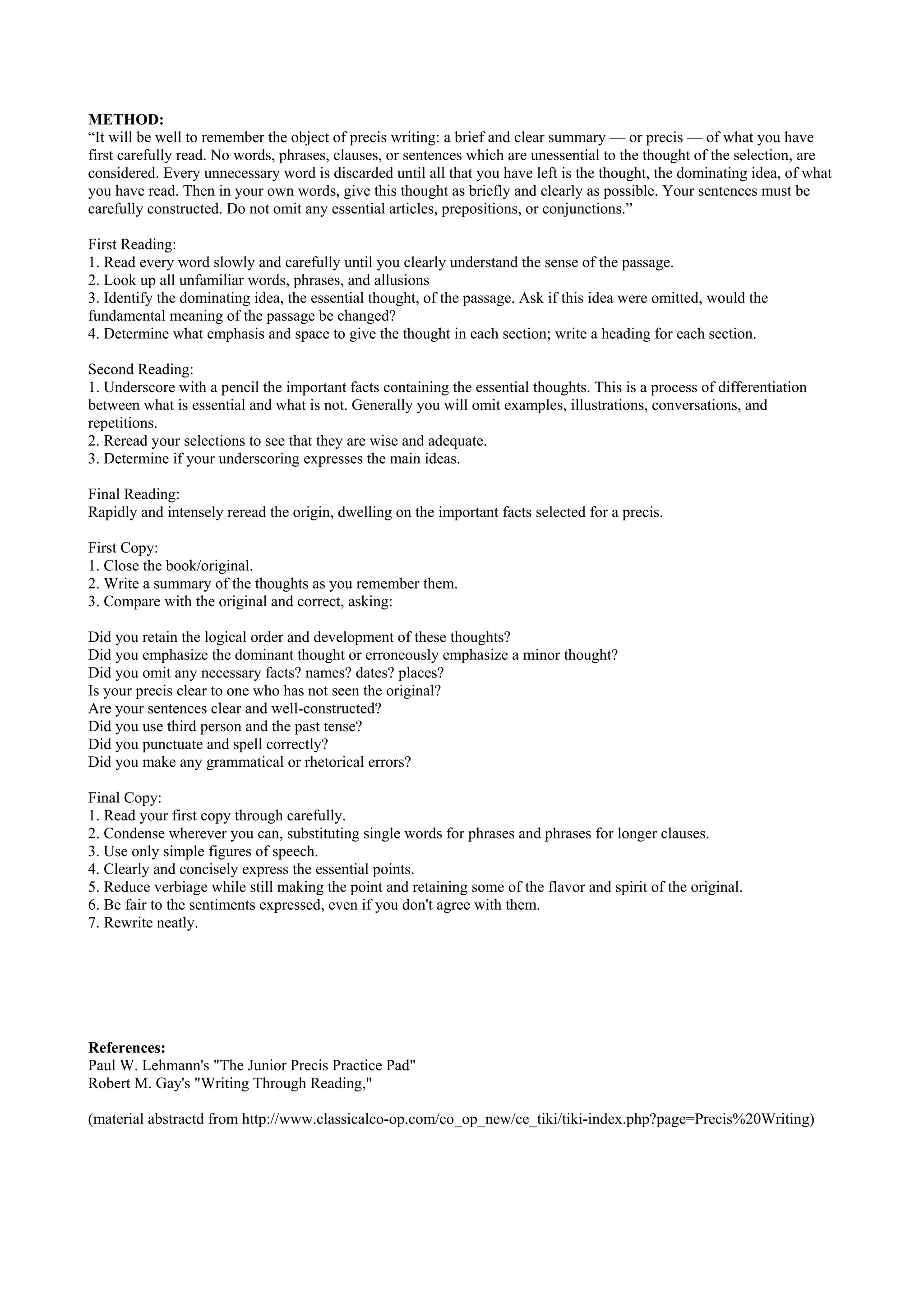 Precis Writing Fundamentals | PDF