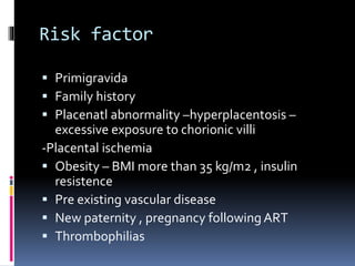 Preeclampsia- Obstetrics& Gynaecology | PPT