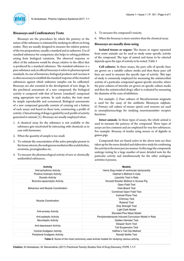 Preclinical Toxicity Studies-Tool of Drug Discovery | PDF ...