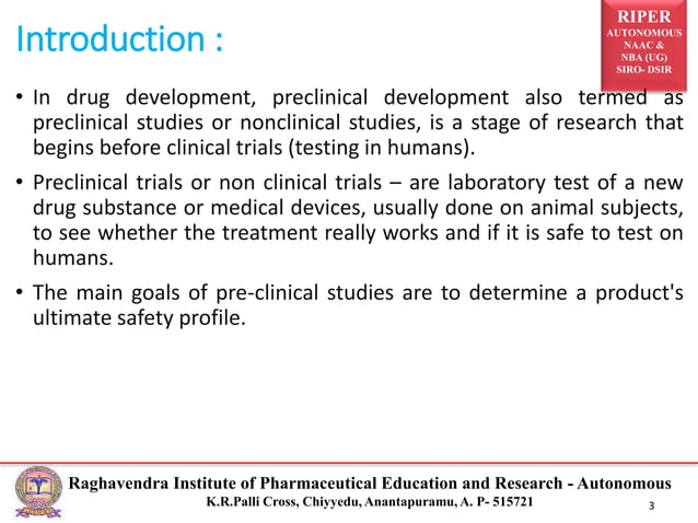 Preclinical development | PPTX