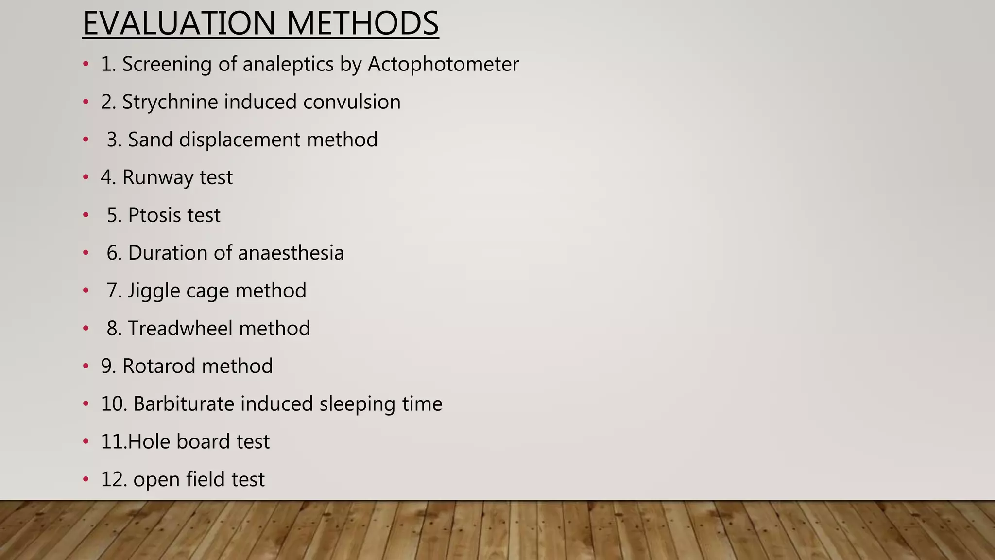 Preclinical screening methods of cns stimulants | PPTX