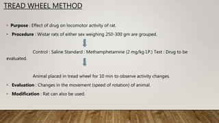 Preclinical screening methods of cns stimulants | PPTX