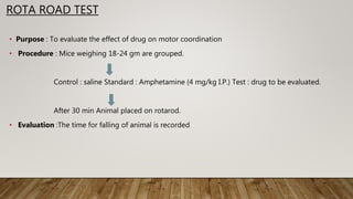 Preclinical screening methods of cns stimulants | PPTX