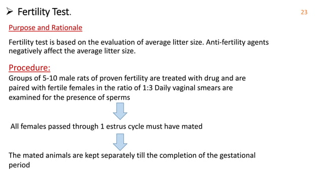 Preclinical screening of anti fertility agents | PPTX | Infertility ...