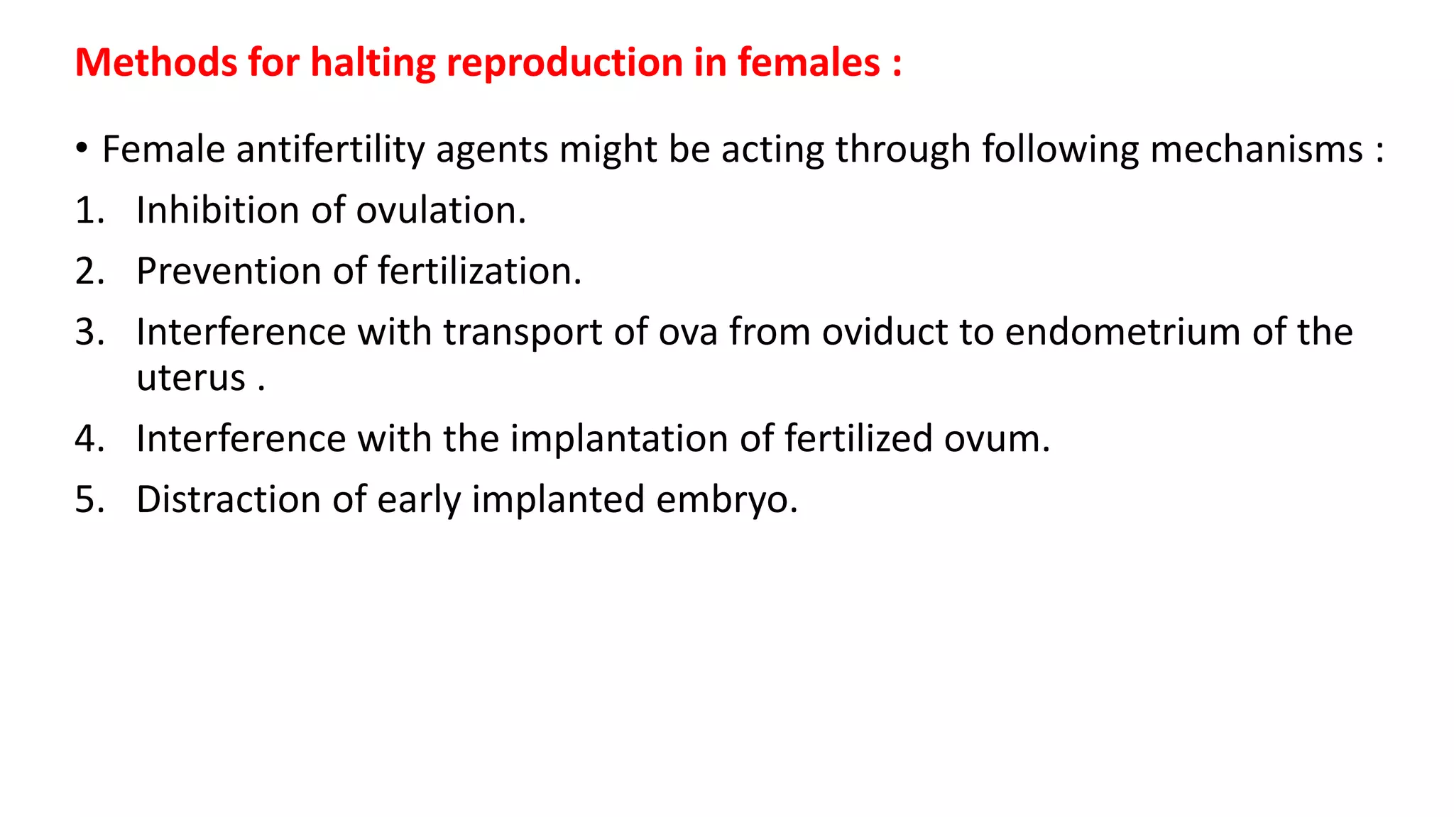 Pre clinical screening of anti fertility drugs | PPTX
