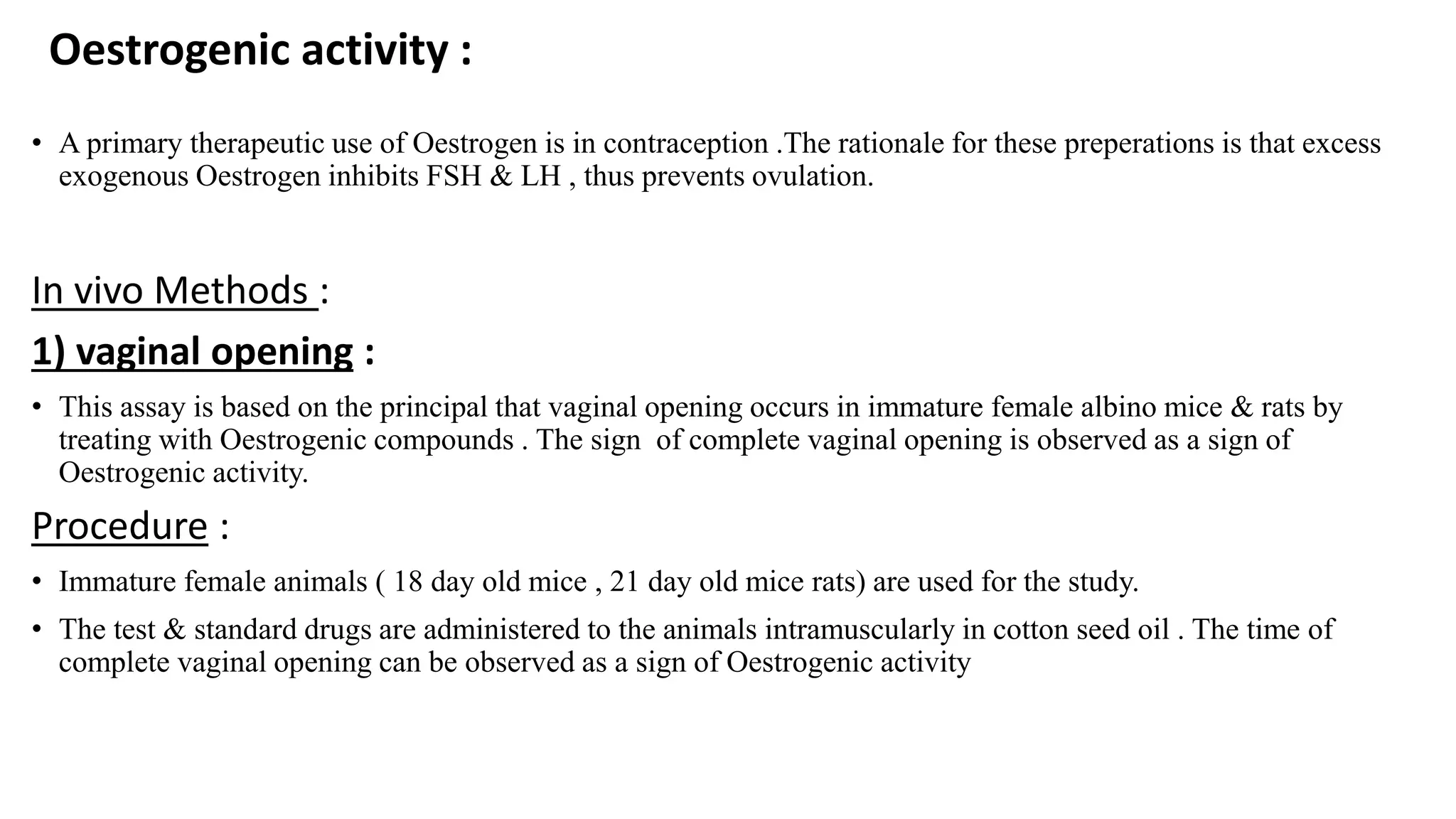 Pre clinical screening of anti fertility drugs | PPTX